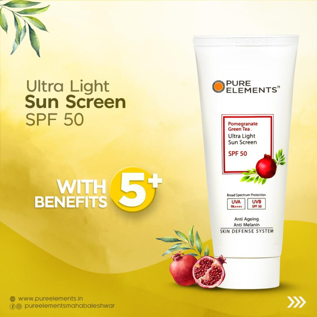 Pomegranate Green Tea Ultralight Sunscreen SPF 50 – Pure Elements