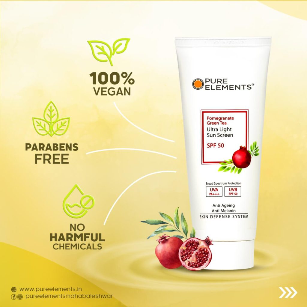 Pomegranate Green Tea Ultralight Sunscreen SPF 50 – Pure Elements